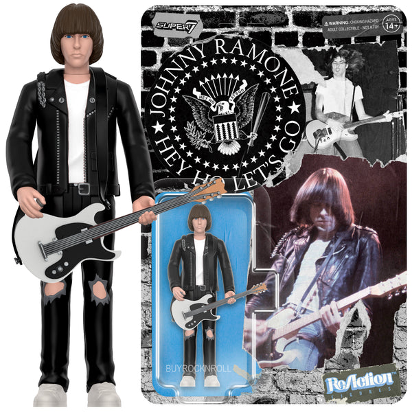 Ramones Collectible Super7 Reaction Johnny Ramone White Shirt Figure U ...