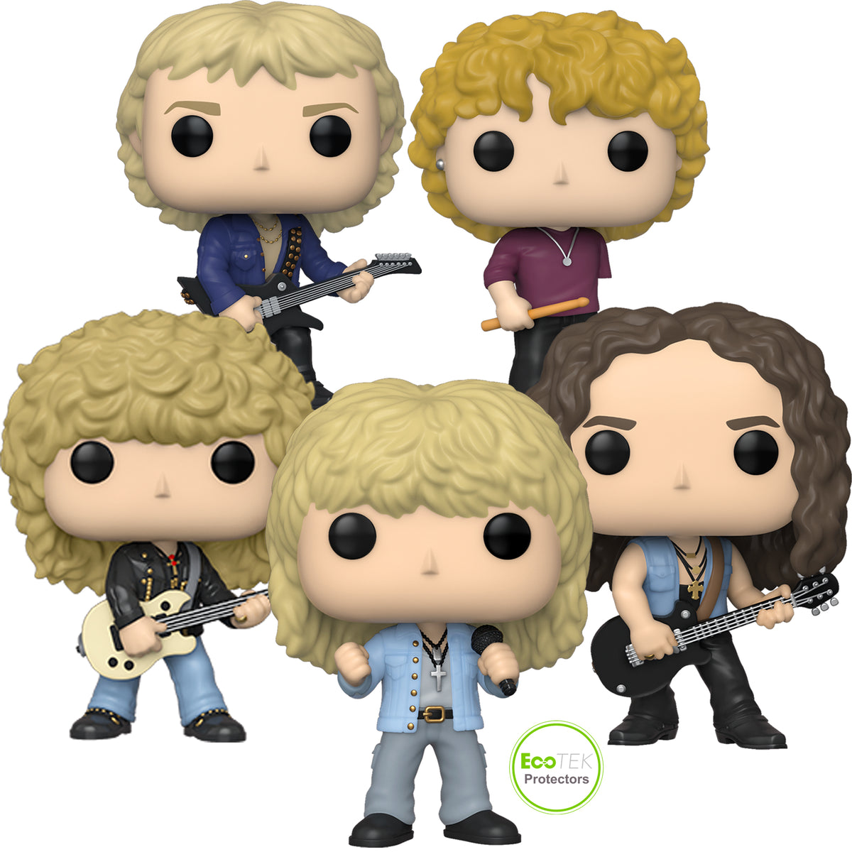 Def Leppard 2020 Handpicked Funko Pop Rocks 5 Figure Set 147 148 149 1 ...