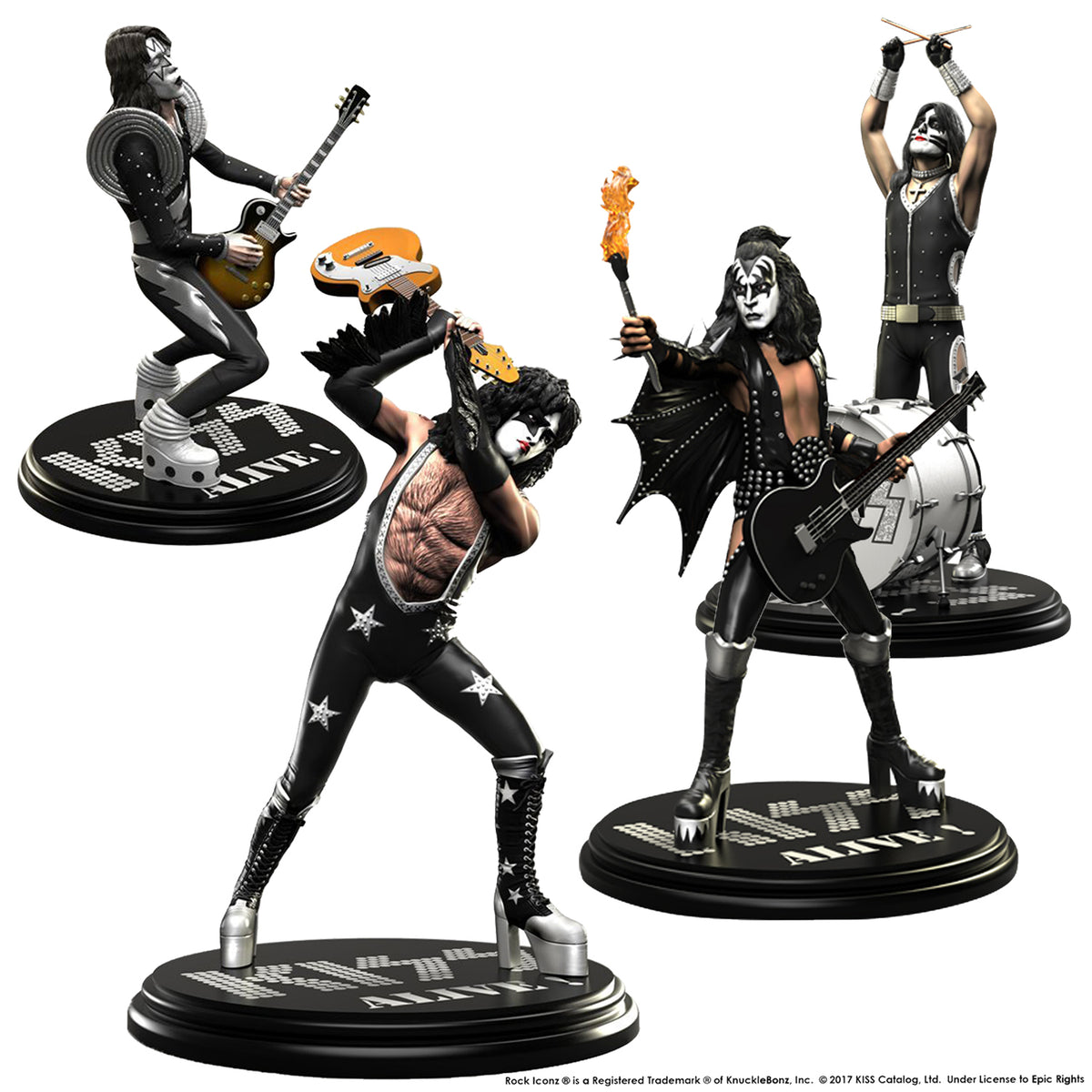 KISS Collectible: 2017 KnuckleBonz Rock Iconz Alive Statue Set ...